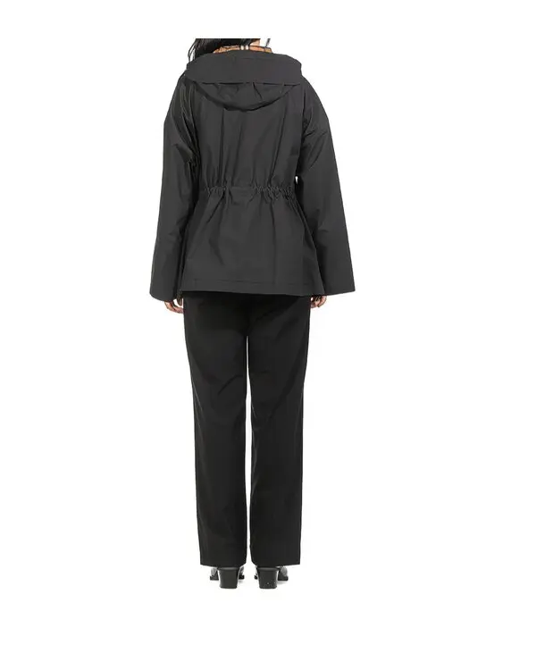 Burberry Cotton Hooded Jacket With Check Lining