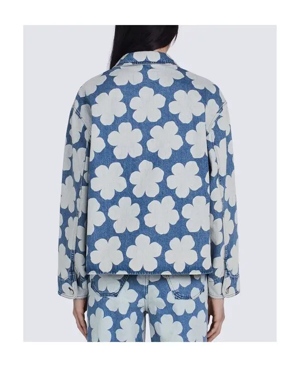 Kenzo Hana Dots" Denim Polo Shirt