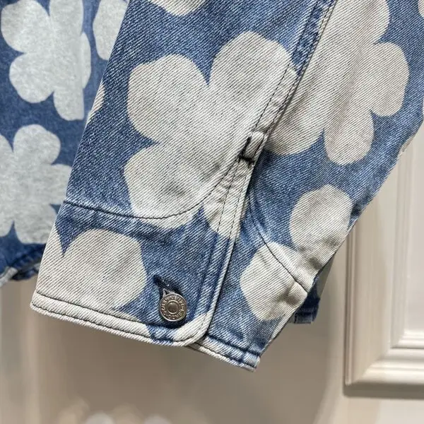 Kenzo Hana Dots" Denim Polo Shirt