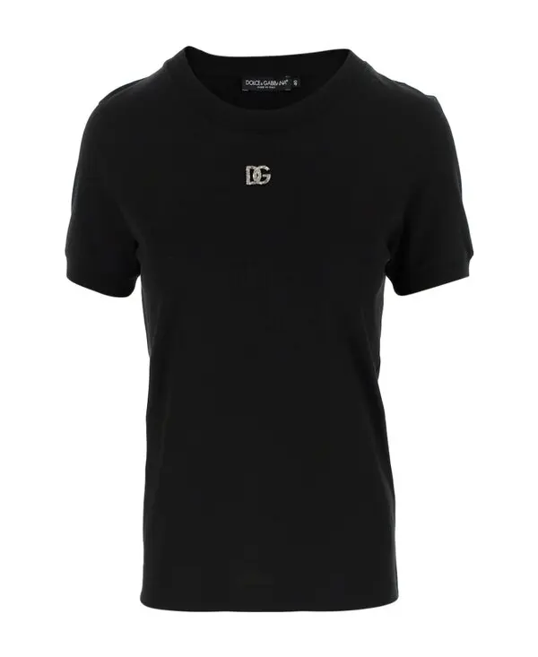 Dolce & Gabbana Logo Plaque Crewneck T-shirt - Black