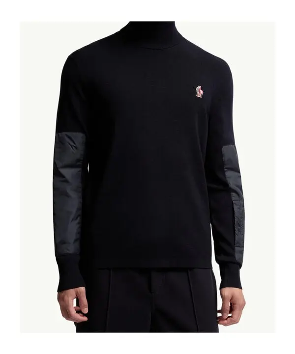 Moncler Logo Embroidered Turtleneck Jumper