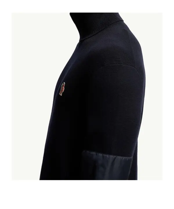 Moncler Logo Embroidered Turtleneck Jumper