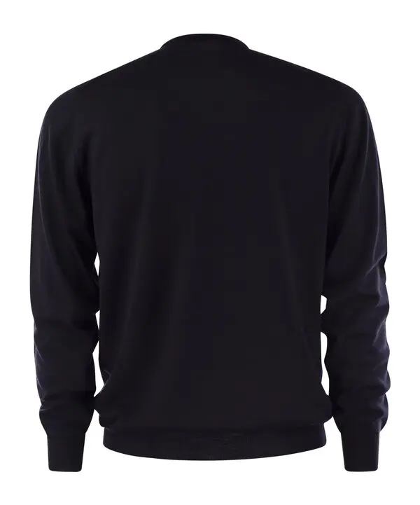 Fedeli Crew Neck Sweater - Black