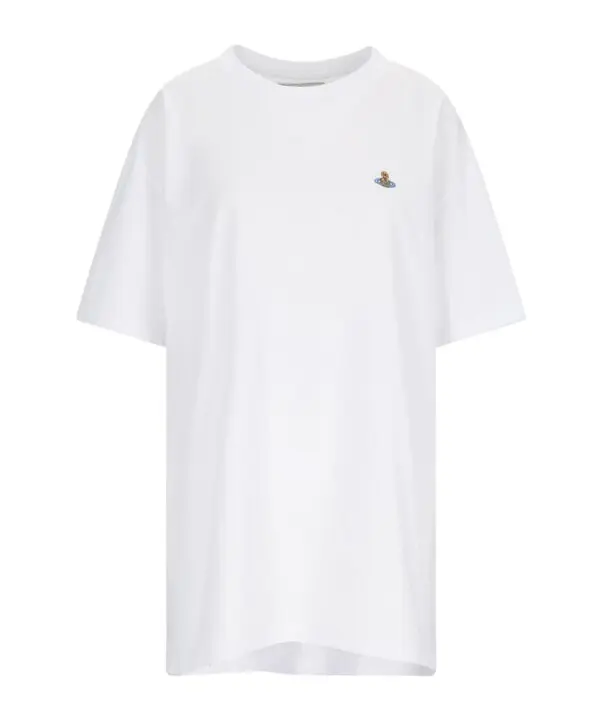 VIVIENNE WESTWOOD Logo-embroidered Crewneck T-shirt - No