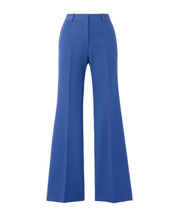 JOSEPH Cotton-blend Straight-leg Pants - Blue