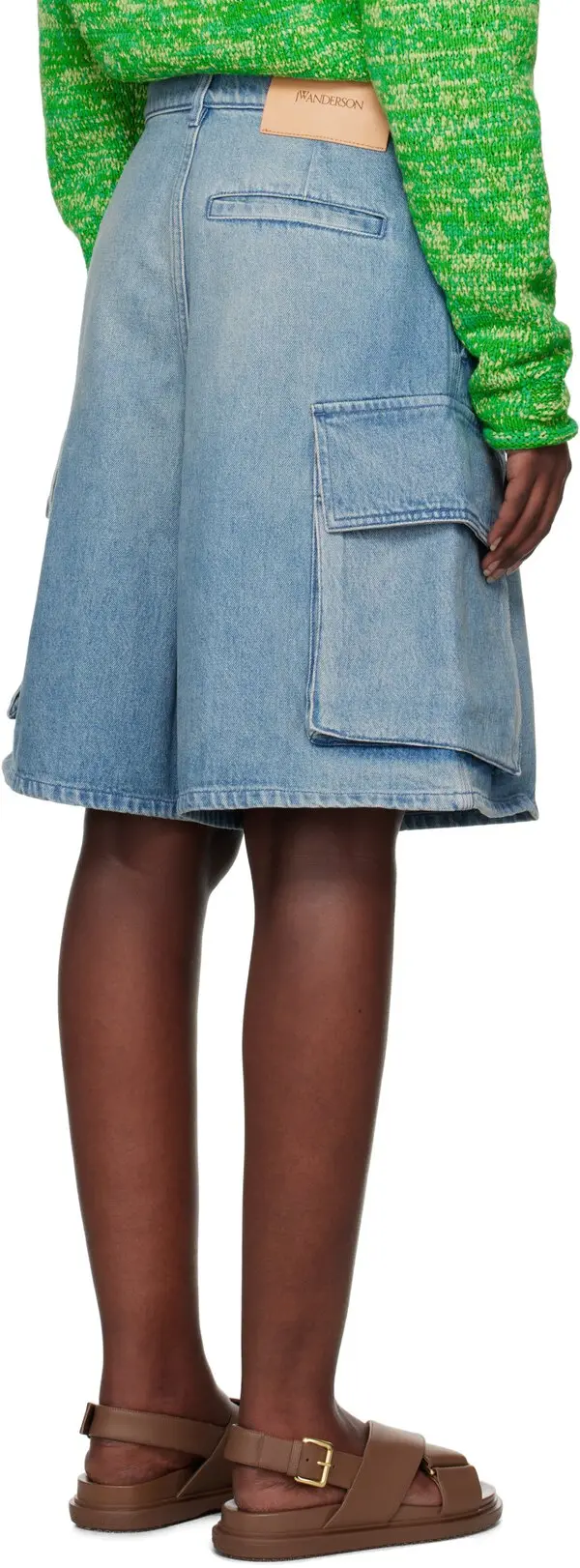 J.W.ANDERSON Wide Leg Cargo Denim Shorts