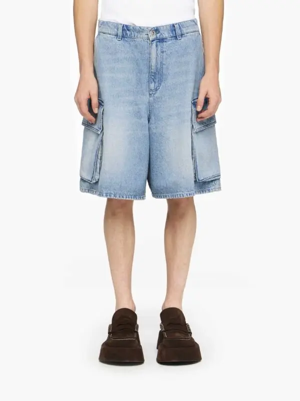 J.W.ANDERSON Wide Leg Cargo Denim Shorts