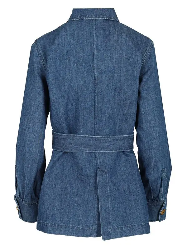 Valentino Garavani Belted Waist Denim Jacket - No