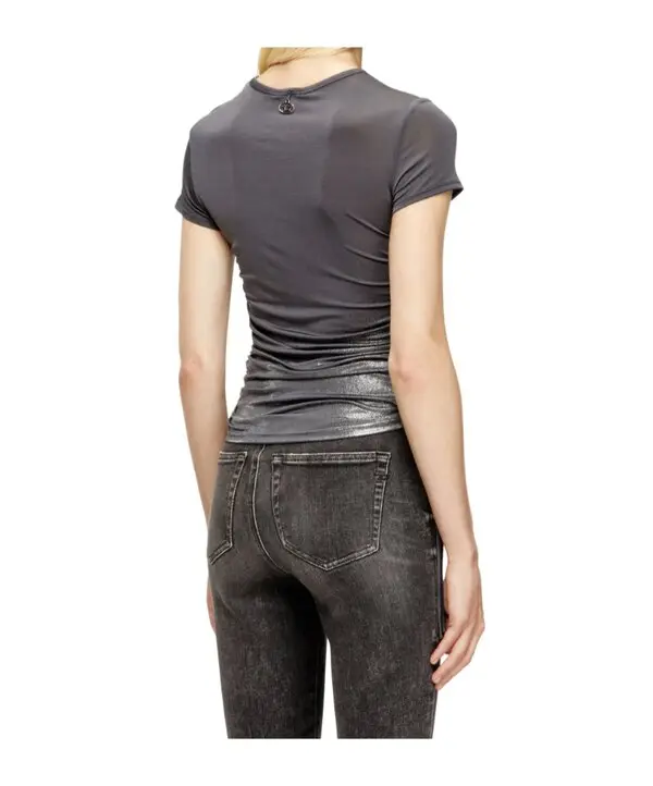 DIESEL® T-rey Drawstring Jersey Top - Grey