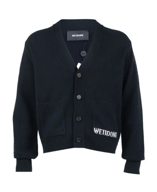 We11Done V-neck Button-up Jumper With Front Pockets
