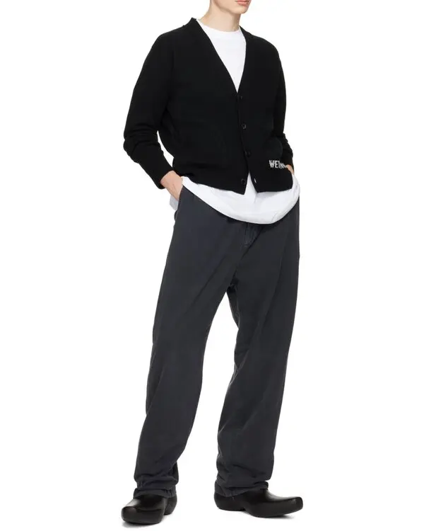 We11Done V-neck Button-up Jumper With Front Pockets