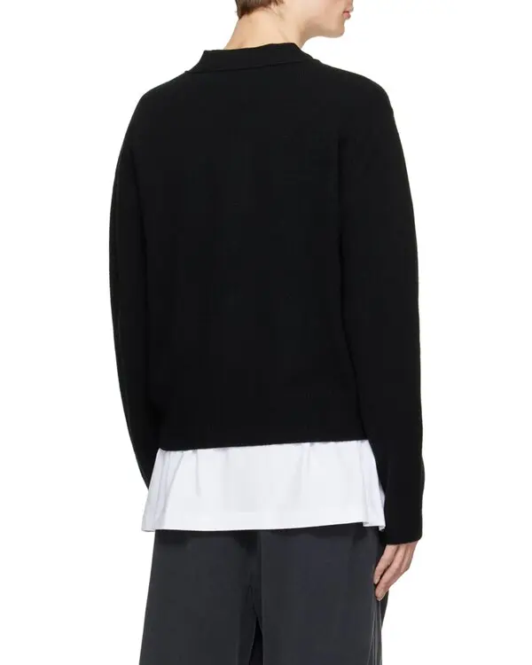 We11Done V-neck Button-up Jumper With Front Pockets