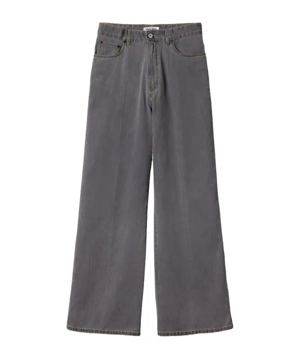 Miu Miu Chambray Loose Fit Jeans