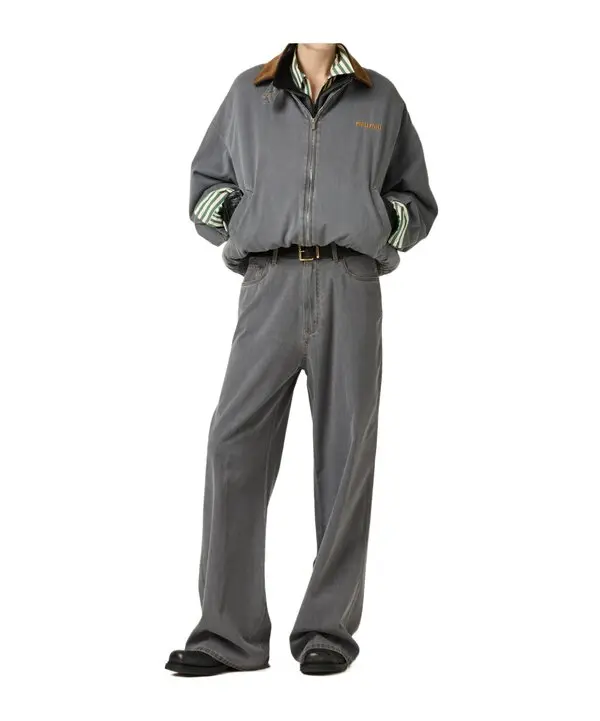 Miu Miu Chambray Loose Fit Jeans