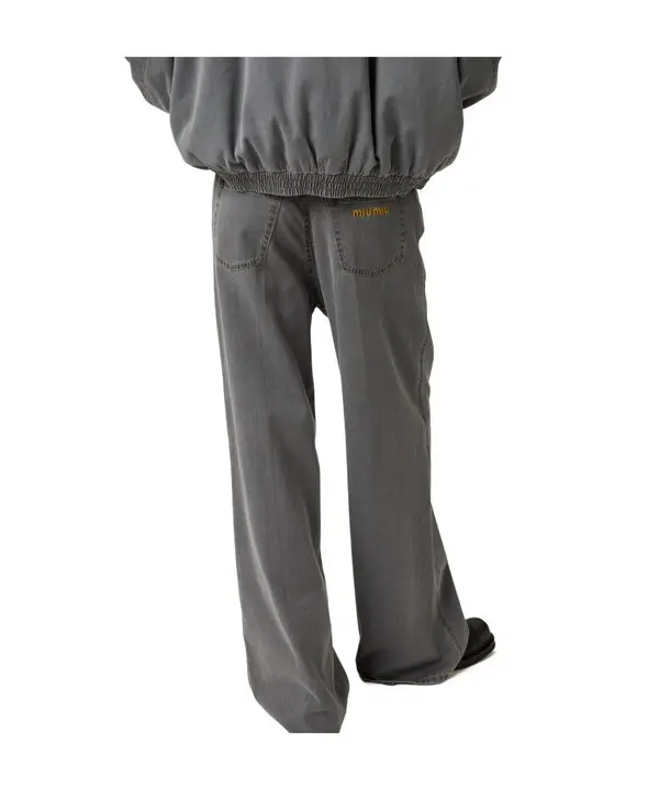 Miu Miu Chambray Loose Fit Jeans