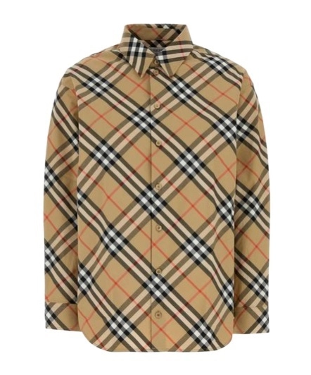 Burberry Long Sleeve Checked Shirt - Black