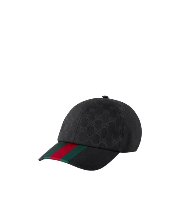 Gucci Gg Monogram Baseball Cap - Black