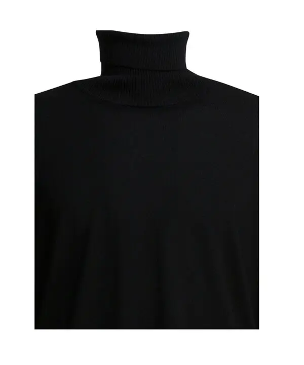 Stone Island Turtleneck Sweater With Ribbed Cuffs And Hem - Black