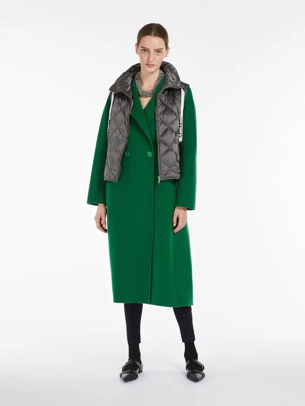 Max Mara Sleeveless Quilted Vest With High Collar