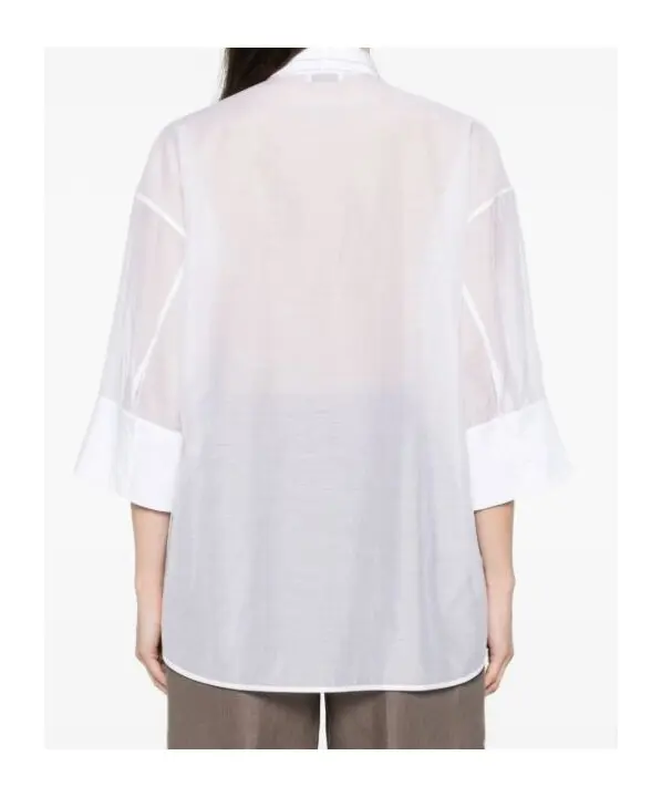 Peserico Sheer Panel Oversized Shirt