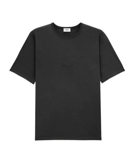 Saint Laurent Logo Embroidered Crewneck T-shirt