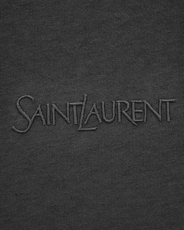Saint Laurent Logo Embroidered Crewneck T-shirt