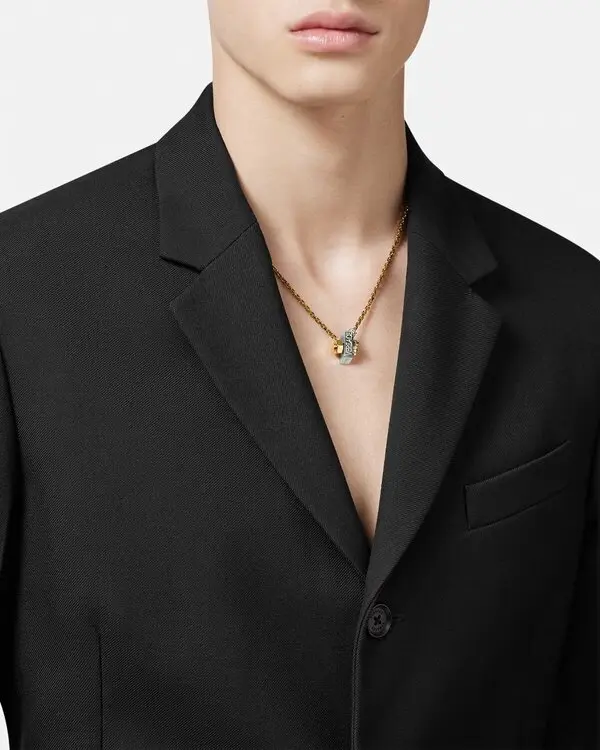 Versace Medusa Screw Pendant Necklace