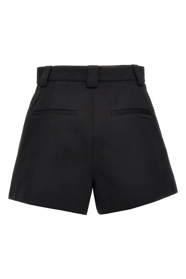 Alexander Wang High-waisted Flared Shorts - Black