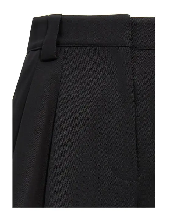Alexander Wang High-waisted Flared Shorts - Black