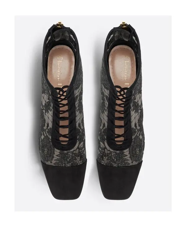 Dior Naughtily-d Lace Embroidered Ankle Boots