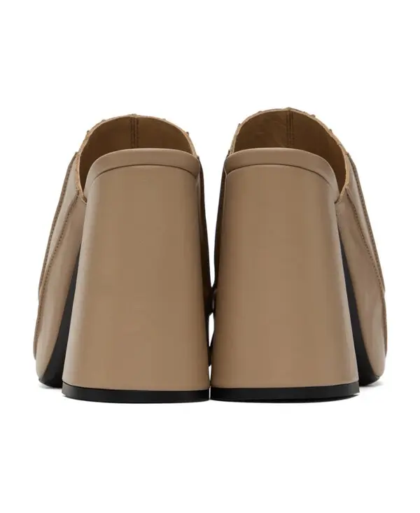 By Far High Heeled Platform Sandals - Brown