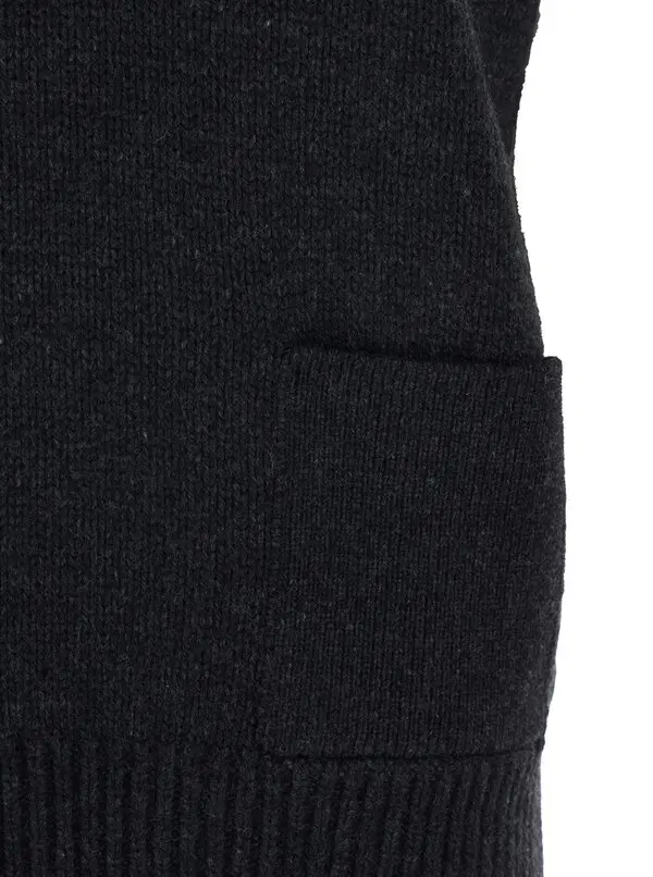 THE ROW V-neck Sleeveless Sweater With Patch Pocket