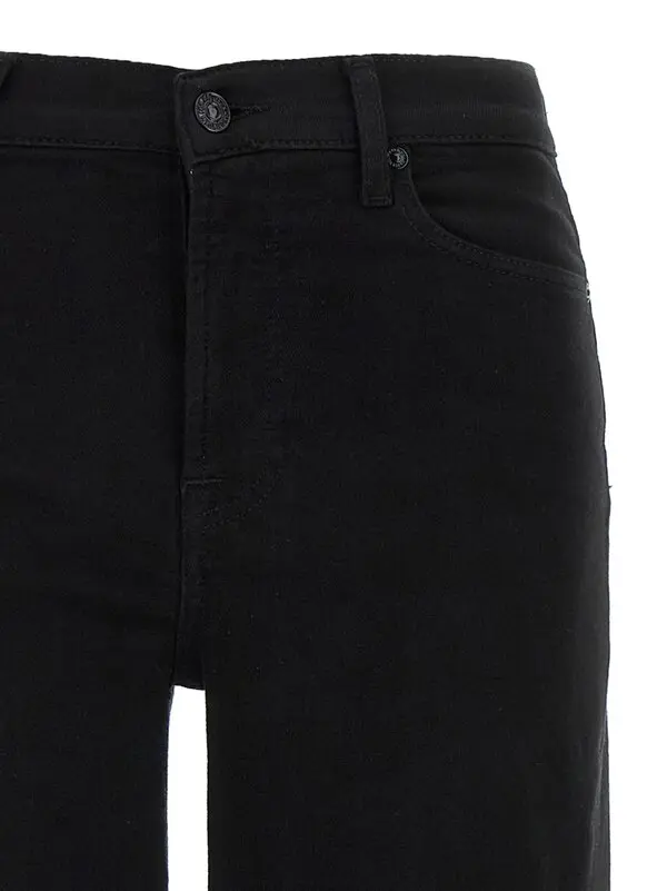 7 For All Mankind Modern Dojo High-waisted Flared Jeans - Black
