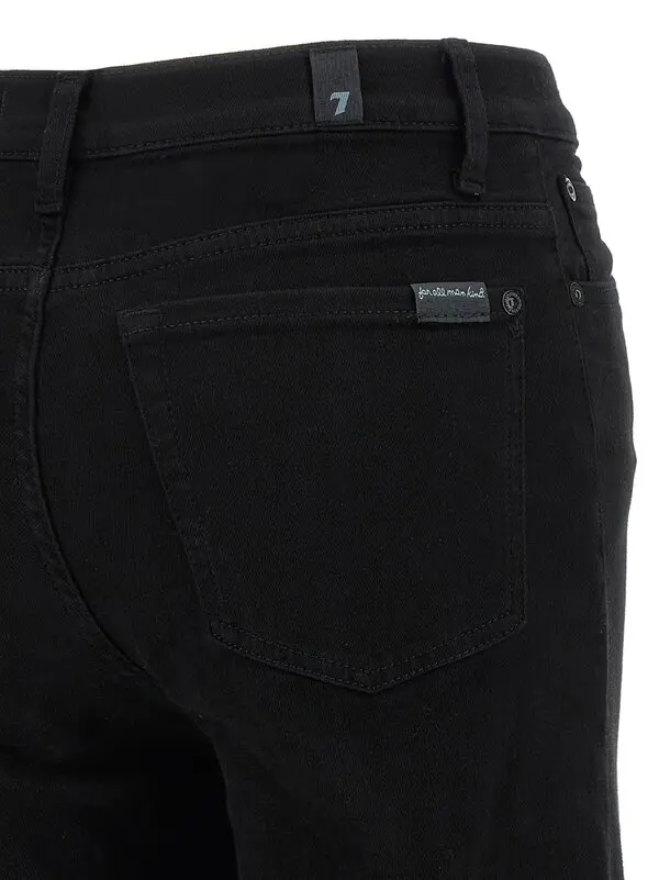 7 For All Mankind Modern Dojo High-waisted Flared Jeans - Black