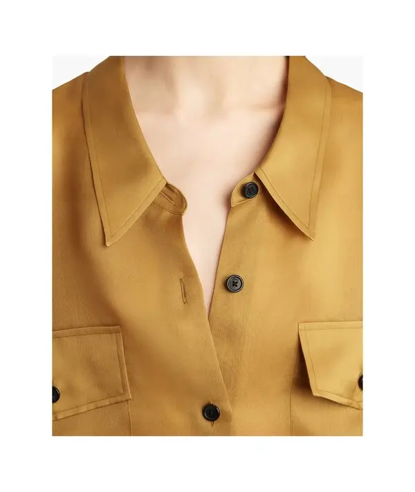 Khaite Matteo Long-sleeved Blouse - Brown