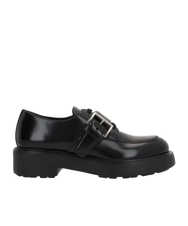 Prada Round Toe Lace-up Shoes