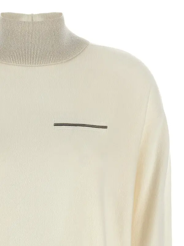 Peserico Lurex Detailed Turtleneck Sweater