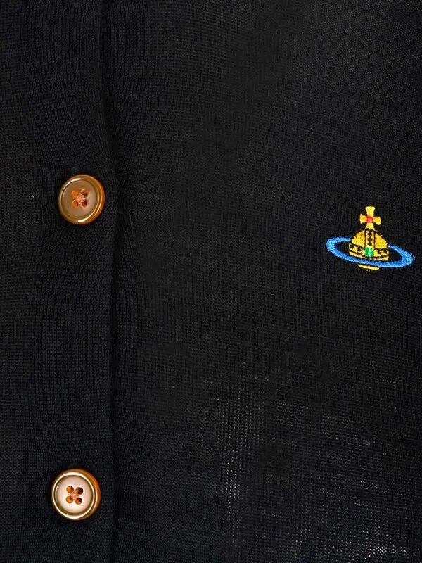 VIVIENNE WESTWOOD Orb Embroidered Buttoned Cardigan