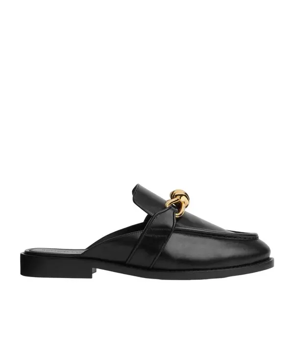 Bottega Veneta Astaire Loafers With Gold Tone Detail - Black