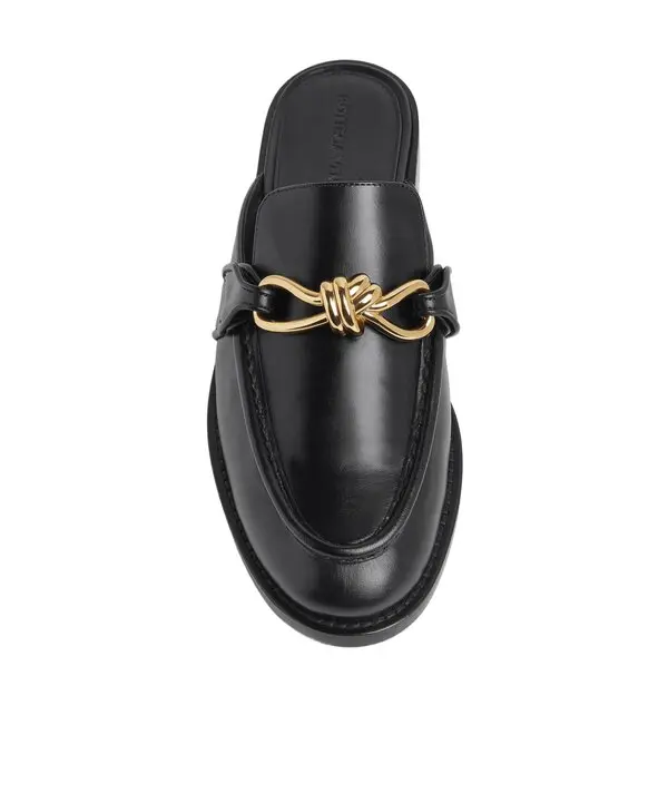 Bottega Veneta Astaire Loafers With Gold Tone Detail - Black