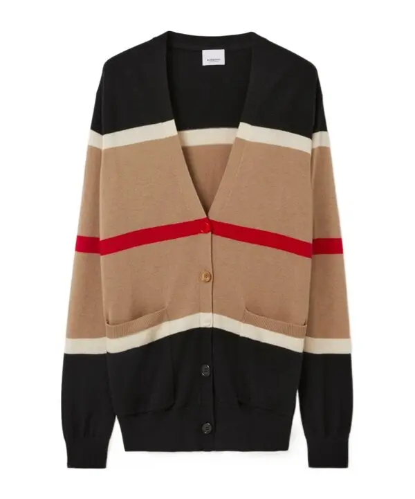 Burberry Icon Stripe Knitted Cardigan