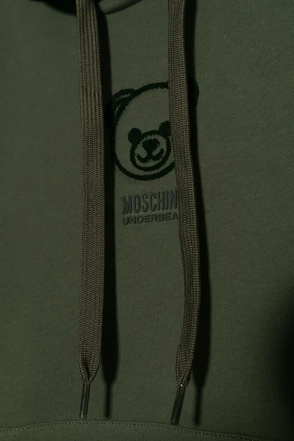 Moschino Cotton Hoodie With Logo Detail