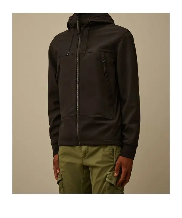 C.P. COMPANY Shell-r Goggle Hooded Jacket - Black