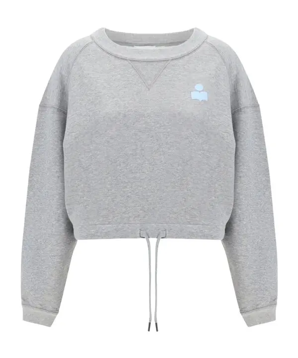 Isabel Marant Étoile Cropped Drawstring Sweatshirt - Gray