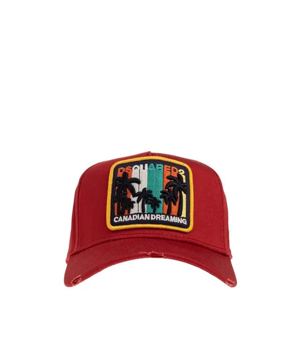 Dsquared2 Baseball Cap With Embroidered Patch - Red