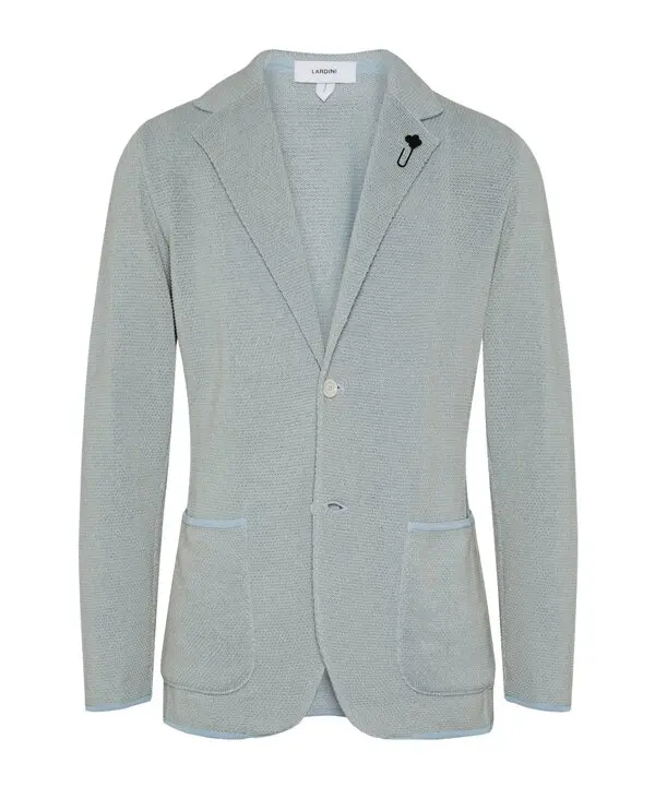 LARDINI Piped Blazer - Gray