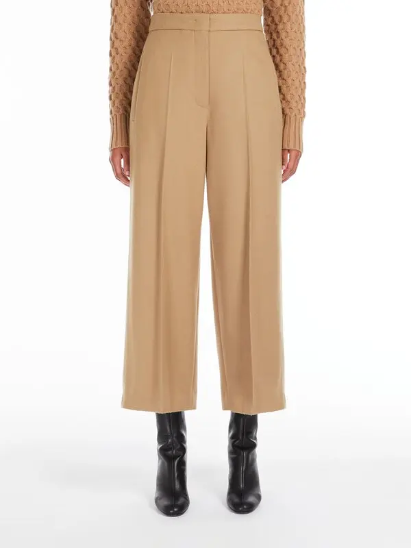 Max Mara Camel Wool Nine-cent Casual Pants