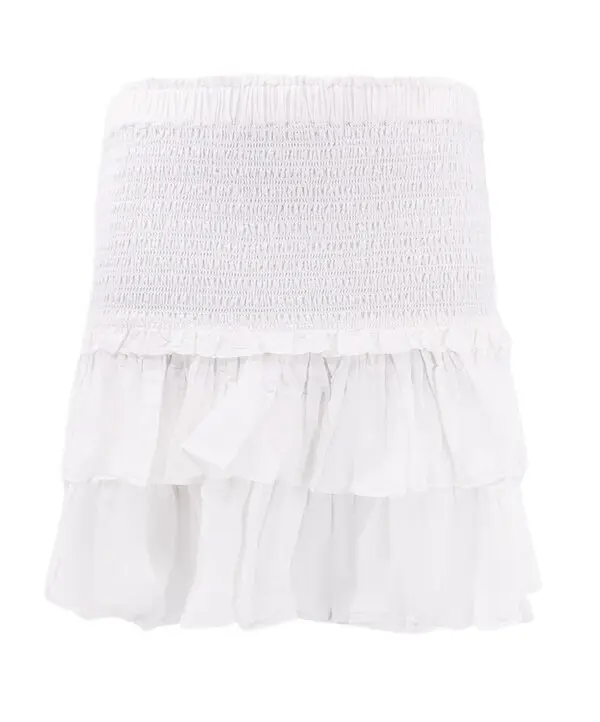 Isabel Marant Étoile Naomi Ruffle Mini Skirt - White