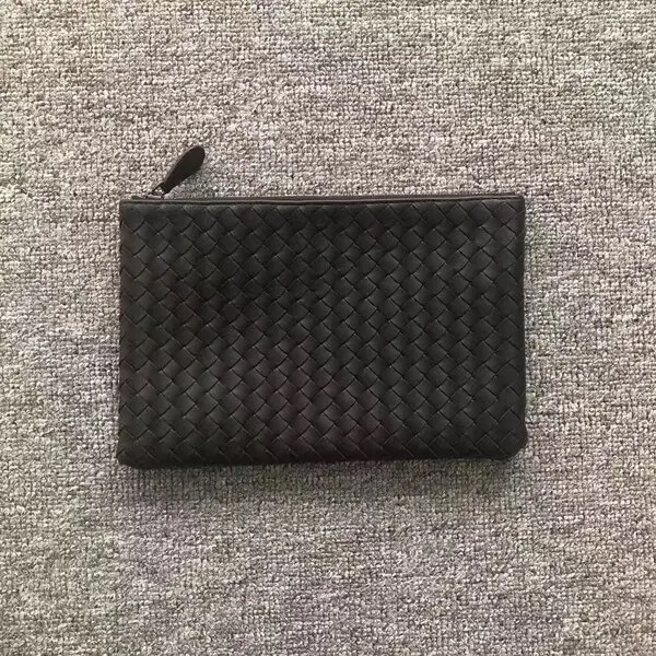 Bottega Veneta Intrecciato Weave Zip Pouch - Black