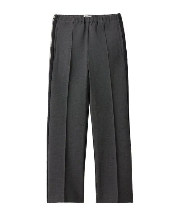 Miu Miu Straight Leg Knit Pants With Embroidered Logo